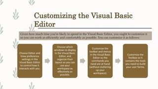 Getting started with the visual basic editor | PPT