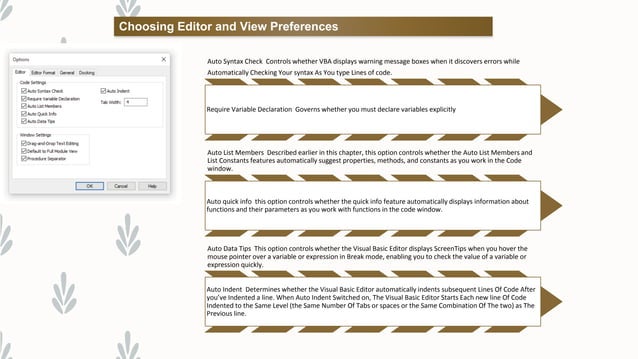 Getting started with the visual basic editor | PPT