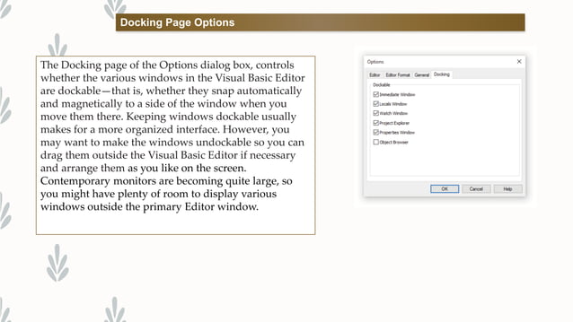Getting started with the visual basic editor | PPT