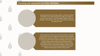 Getting started with the visual basic editor | PPT