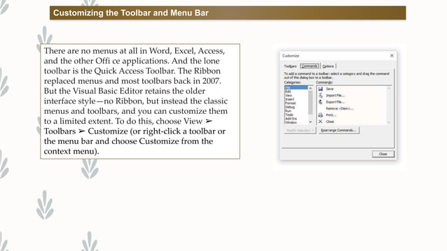 Getting started with the visual basic editor | PPT