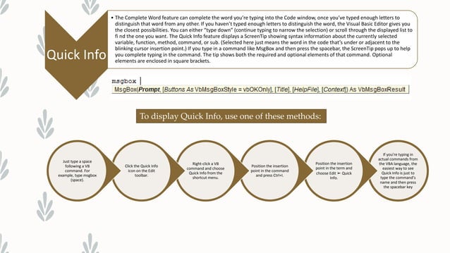 Getting started with the visual basic editor | PPT