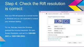Getting started with Unity3D and Oculus Rift | PPTX