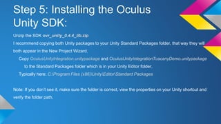 Getting started with Unity3D and Oculus Rift | PPTX