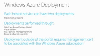 Getting Started with Windows Azure | PPT