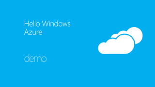 Getting Started with Windows Azure | PPT
