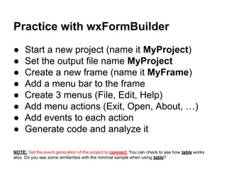 Getting started with wxWidgets | PDF