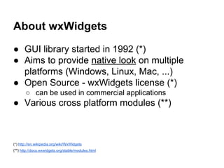 Getting started with wxWidgets | PDF