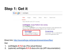 Getting started with wxWidgets | PDF
