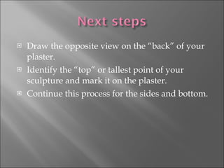 Getting started with your plaster sculpture | PPT