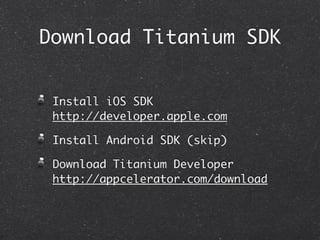 Getting start with titanium | PDF