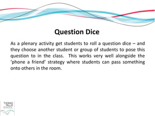 Getting students to ask the questions | PPTX | Educational Assessment ...