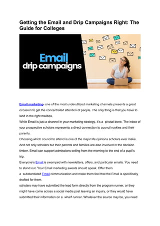 Getting the Email and Drip Campaigns Right.pdf | Email | Internet