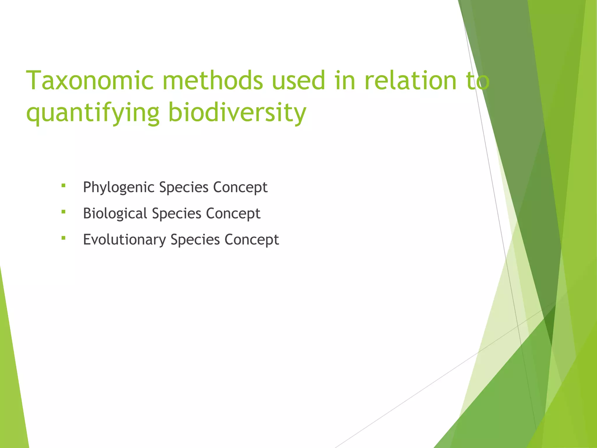 The measurement of biodiversity | PPT