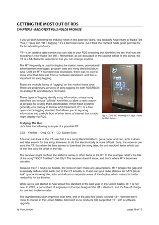 Getting the Most out of RDS | PDF | Digital Audio | Computer Software ...