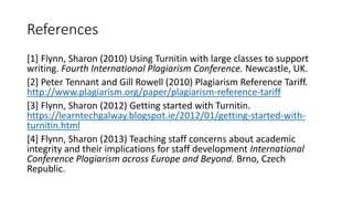 Getting the most out of turnitin: support for your academic integrity ...