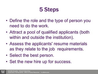 Hiring and Onboarding - "Getting the Right People in the Door" | PPTX