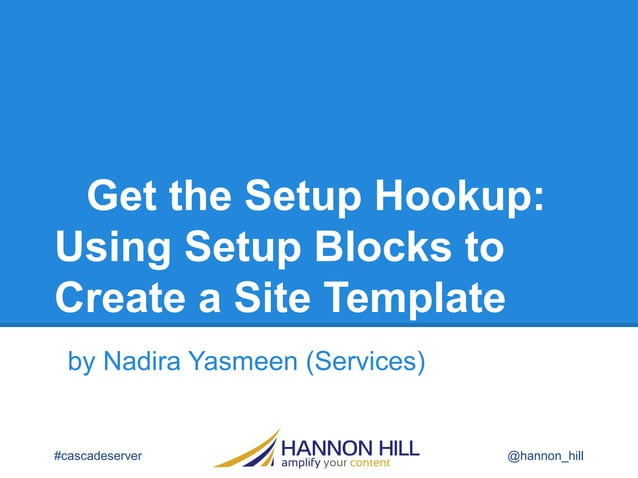 Getting the setup hookup | PPT