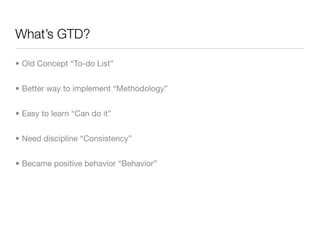 Getting Things Done | PPT