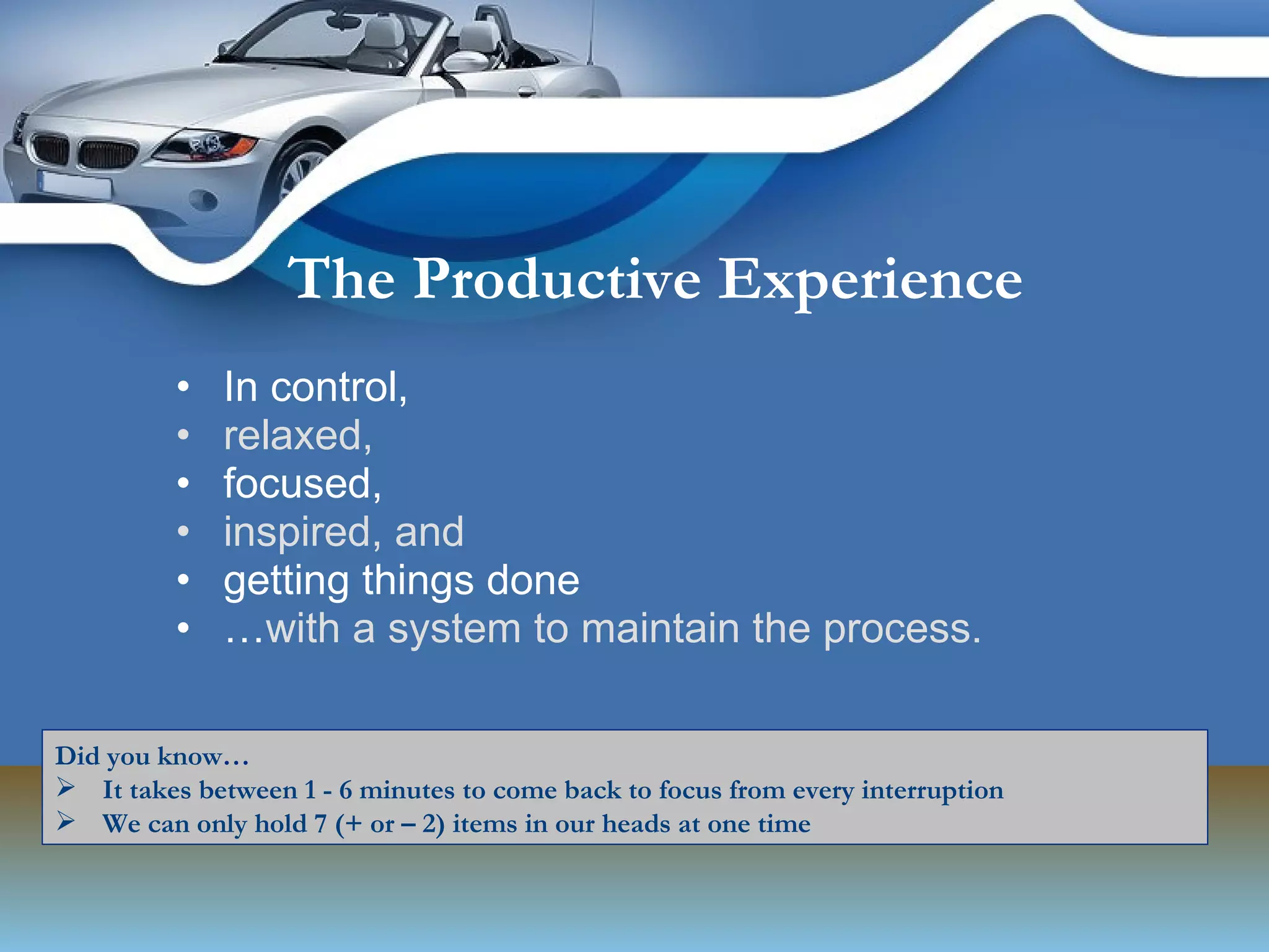 Getting things done® overview | PPT | Science