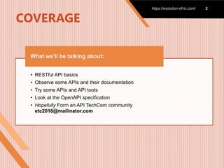Getting to Grips with RESTful APIs | PPT