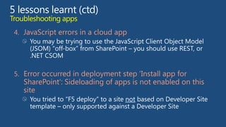 Getting to grips with SharePoint 2013 apps - Chris O'Brien | PPT