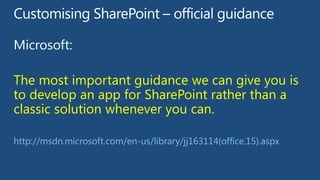 Getting to grips with SharePoint 2013 apps - Chris O'Brien | PPT