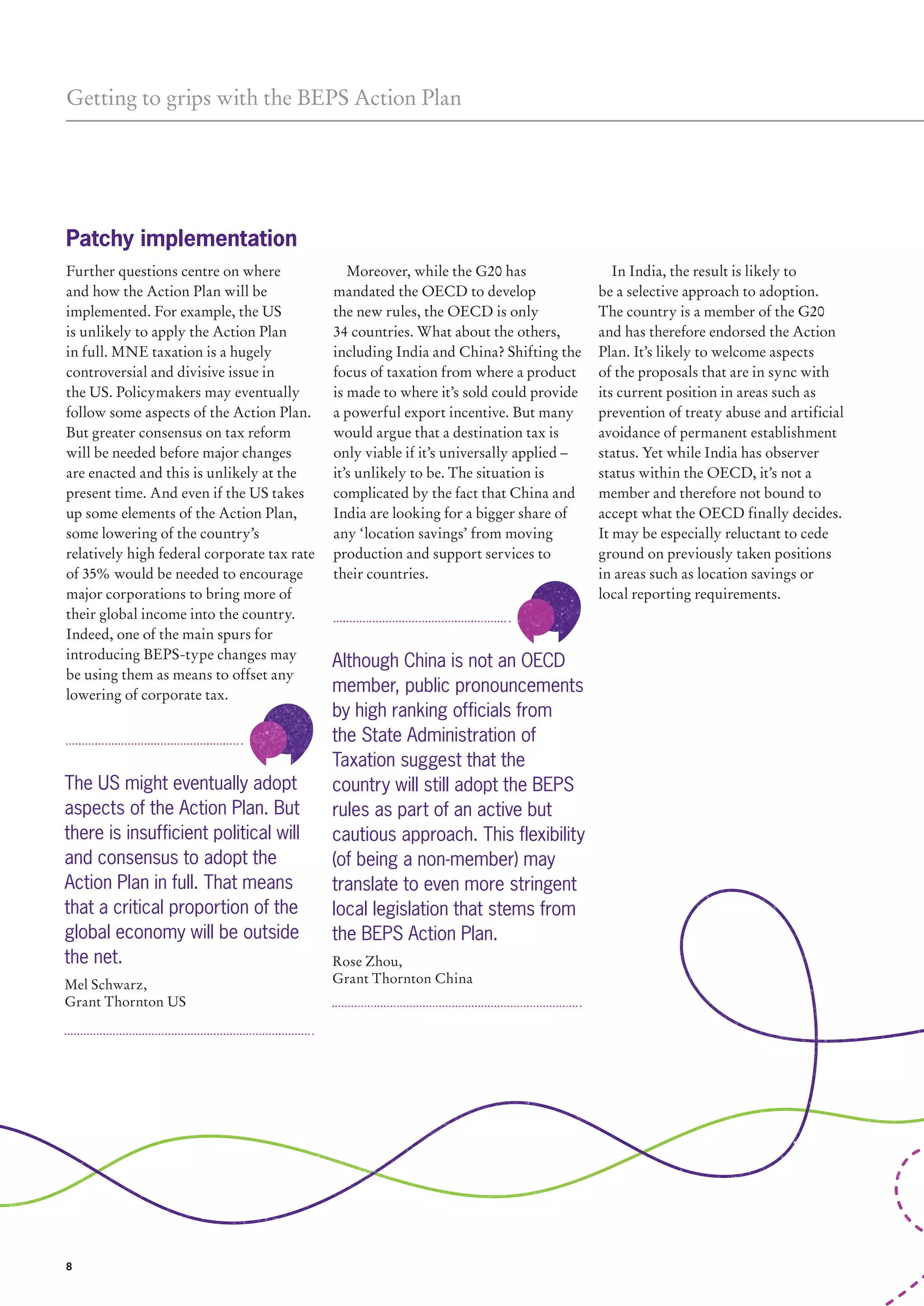 Getting to grips with the BEPS Action Plan | PDF | Financial Regulation ...