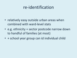 Getting to grips with the National Pupil Database; personal data in an ...