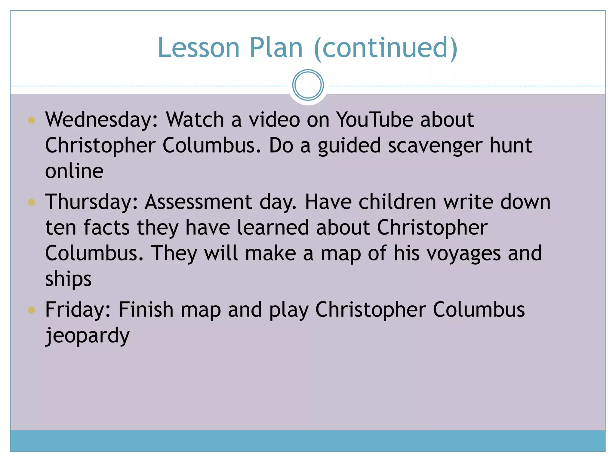 Christopher Columbus Unit Plan | PPTX