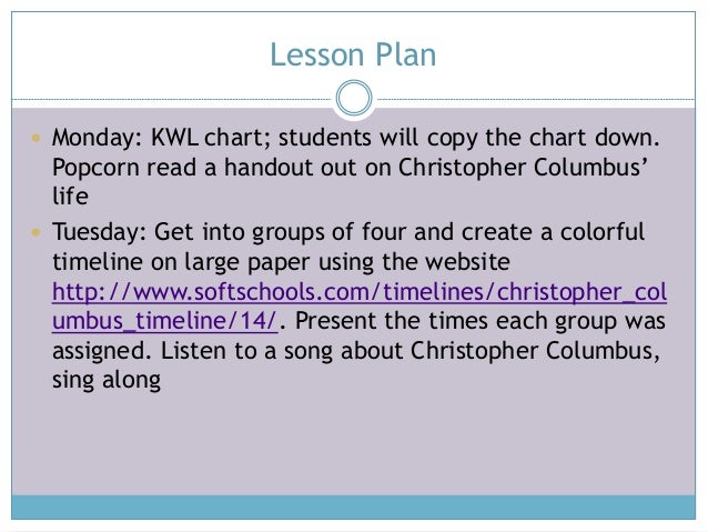 Christopher Columbus Unit Plan