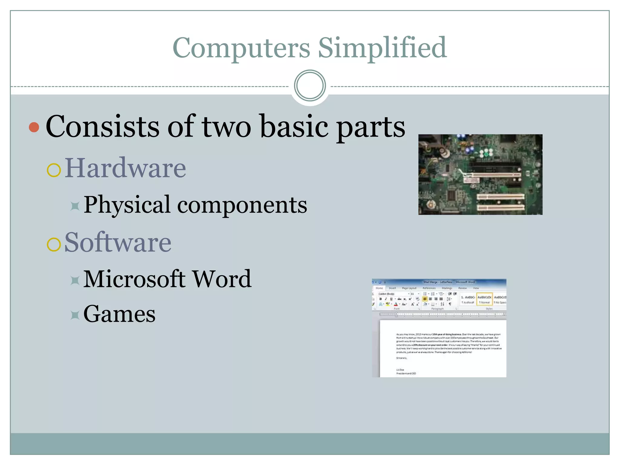 Getting to know computers | PPTX
