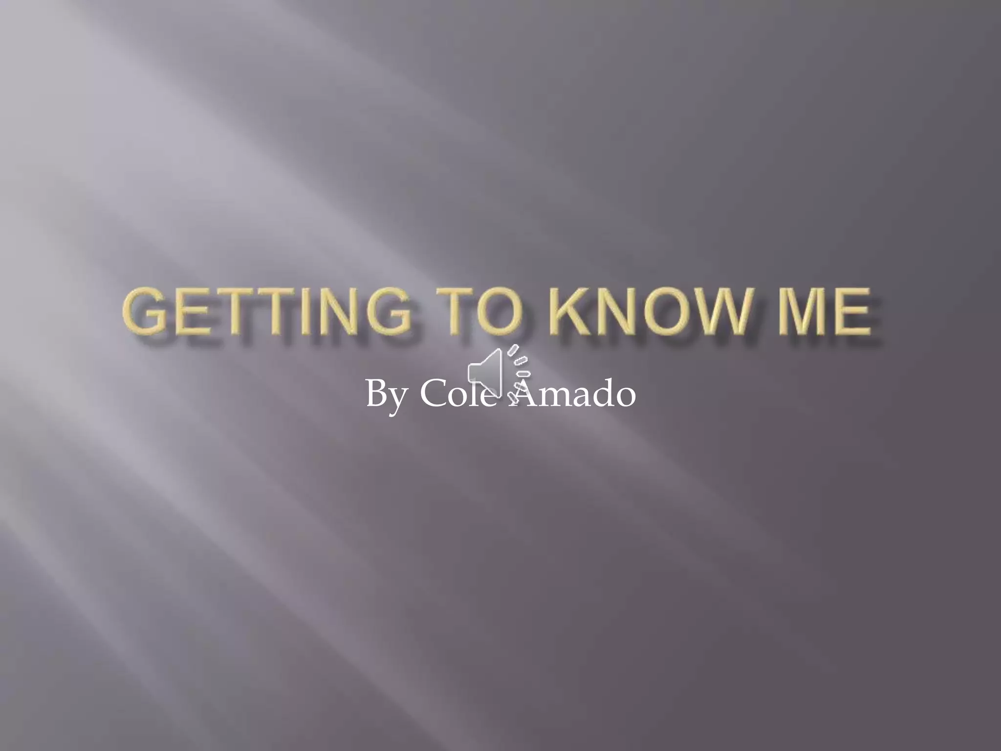 Getting to know me | PPTX