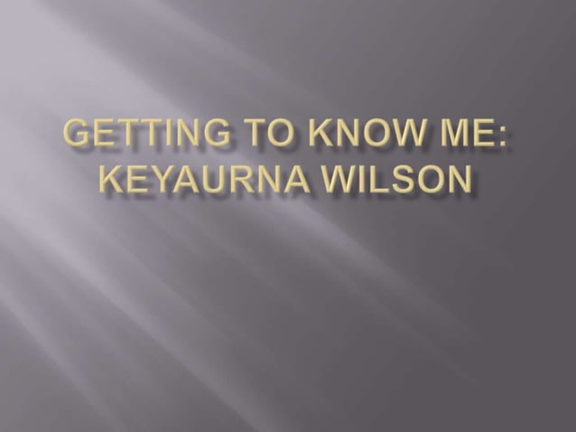 Getting to know me presentation | PPT