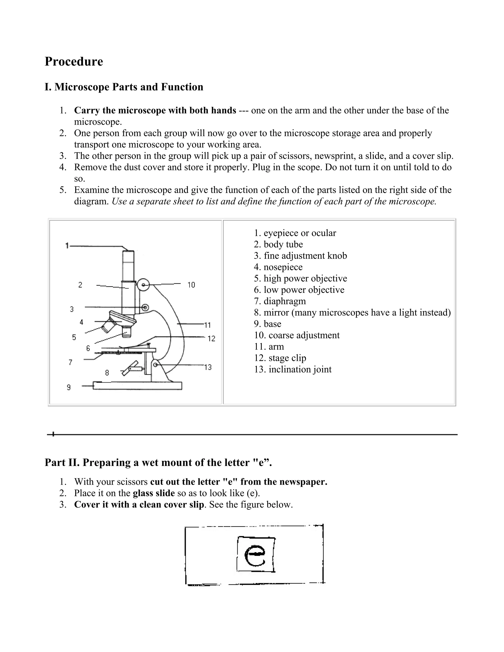 Getting To Know The Microscope Lab | PDF
