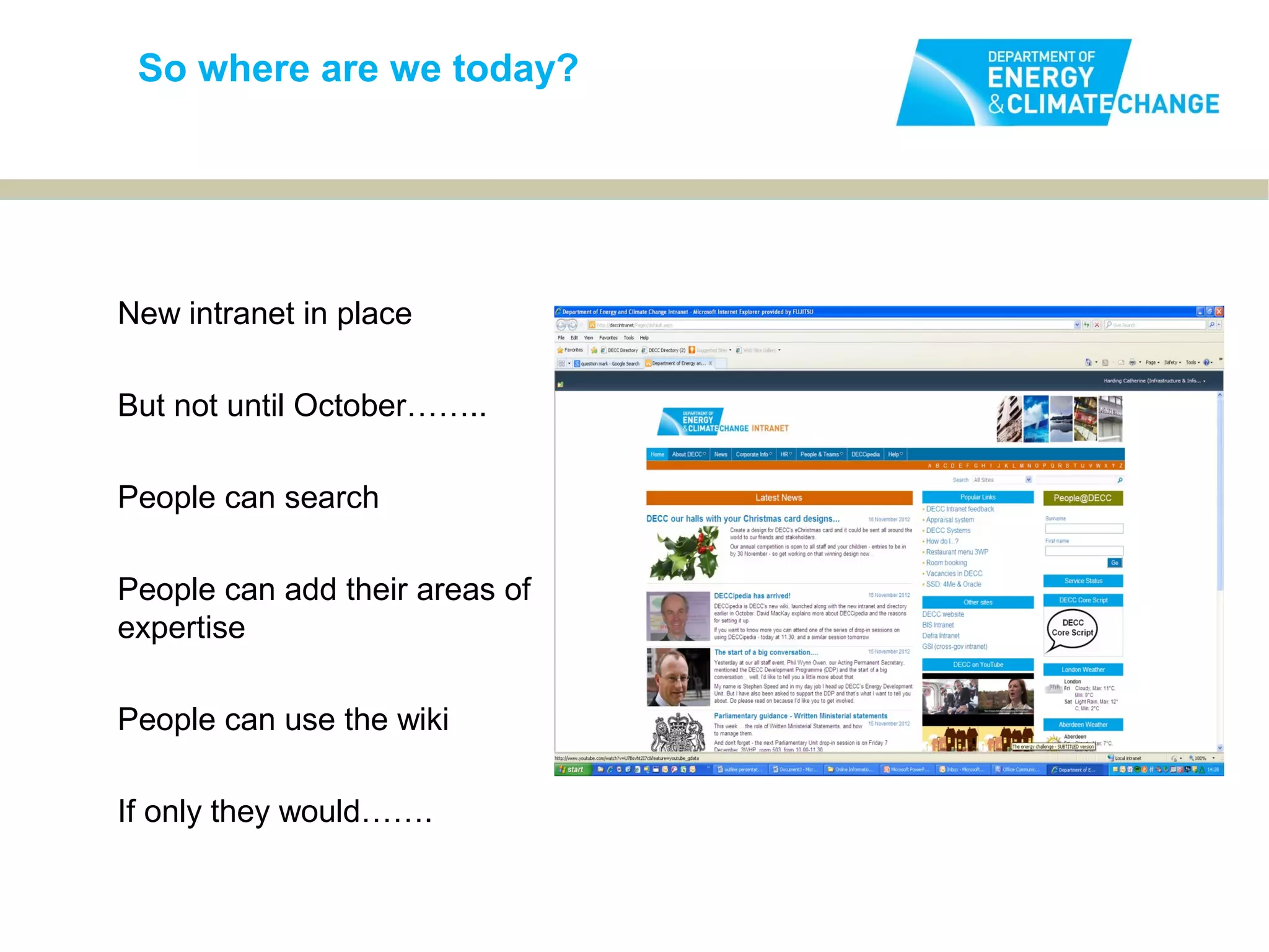 Supporting the Knowlege Sharing in DECC - C. Harding | PPT | Internet ...