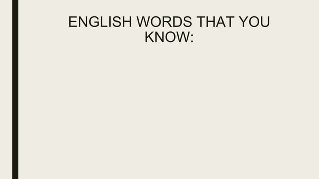 Getting to know you! First English Class | PPTX