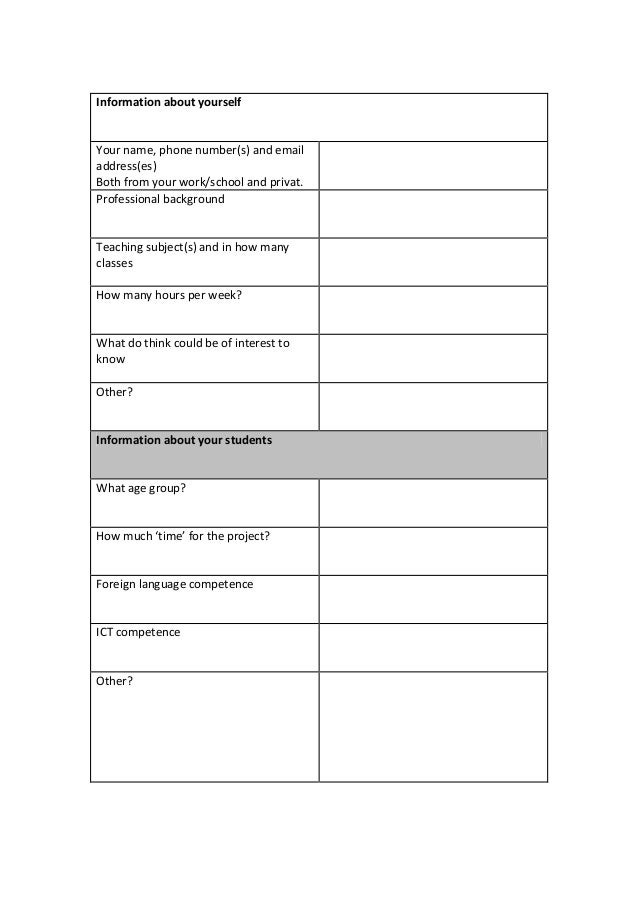 Getting to know your partner