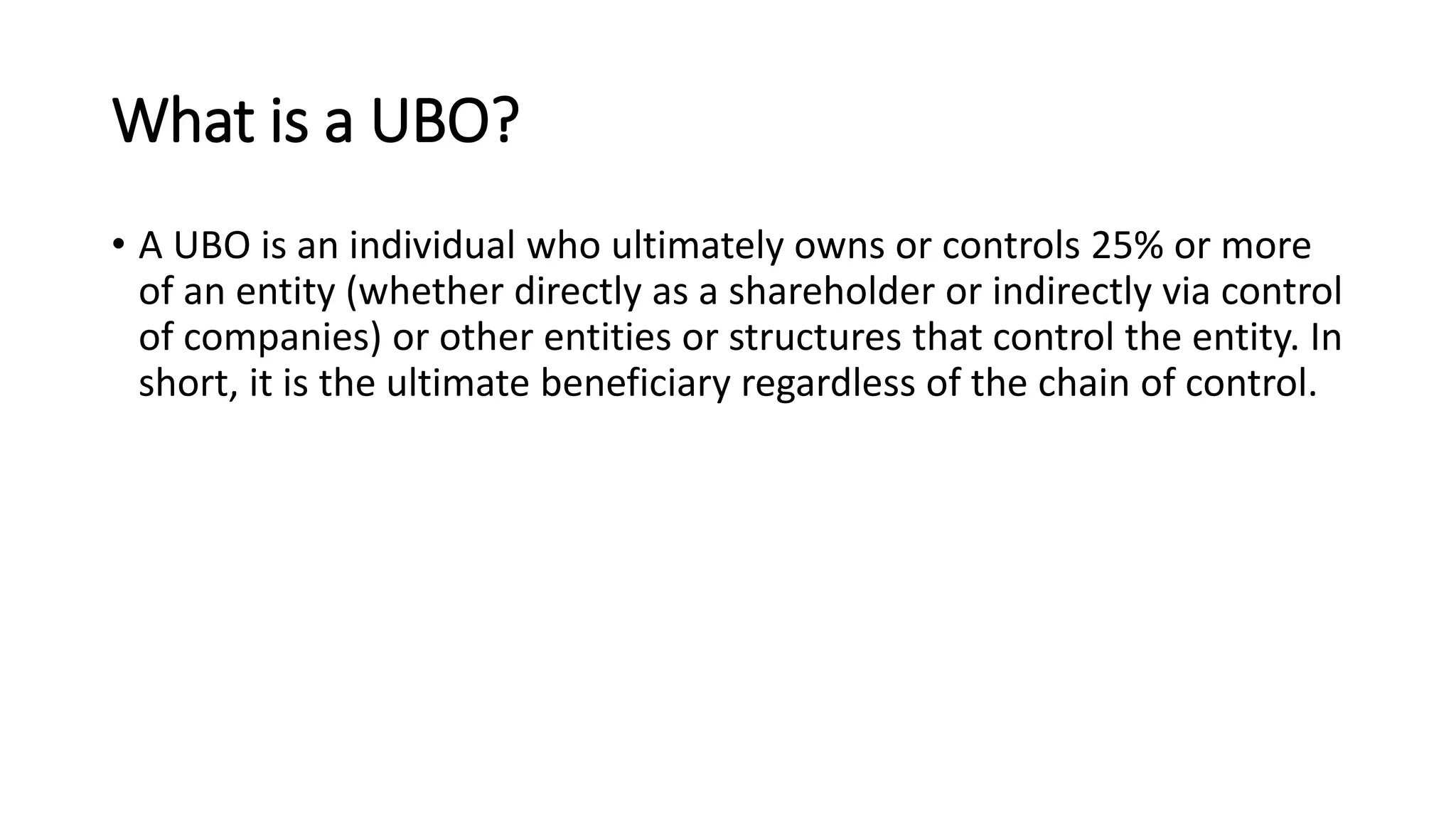 Getting to know your UBOs | PPTX