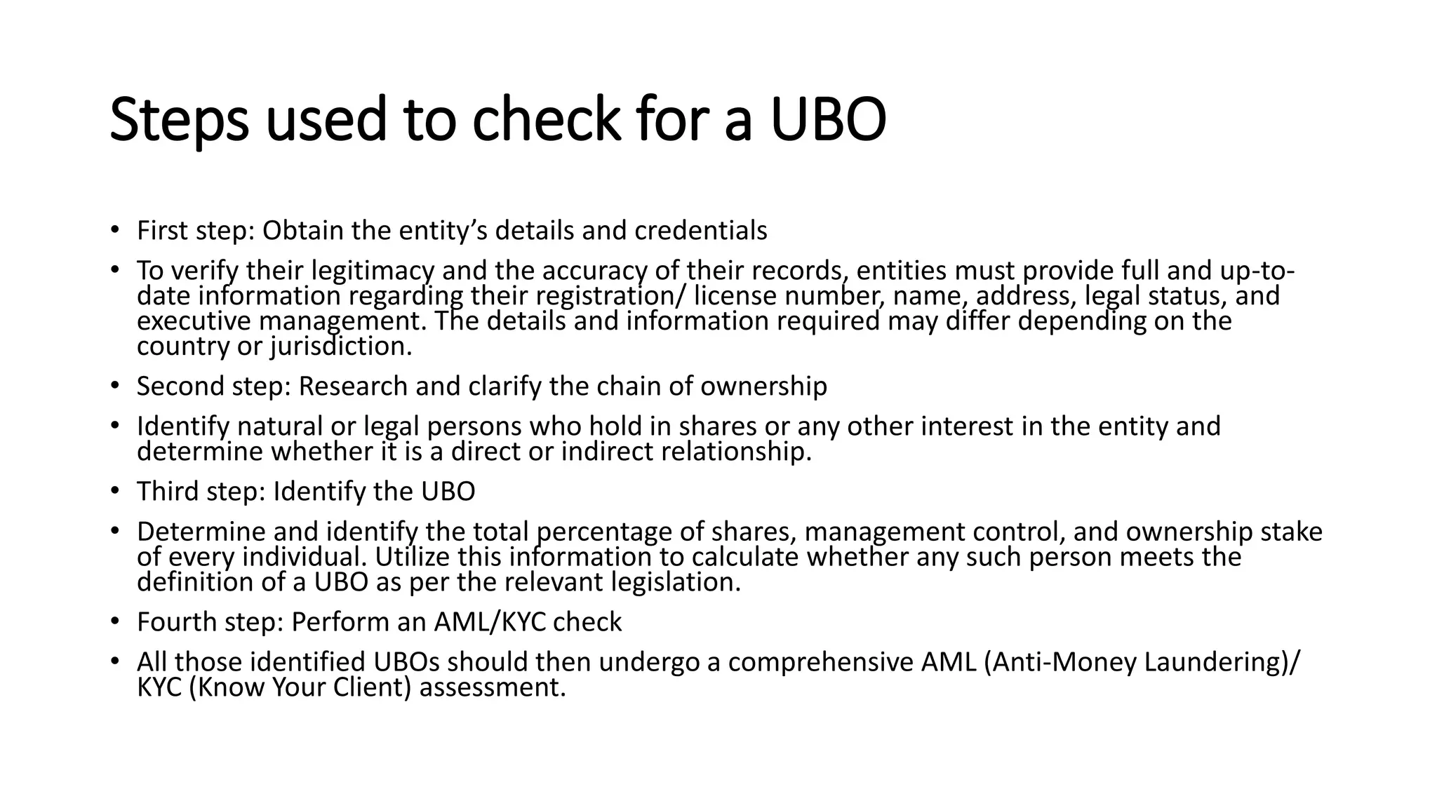 Getting to know your UBOs | PPTX