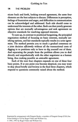 Getting to yes | PDF