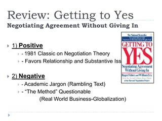 Getting To Yes | PPTX