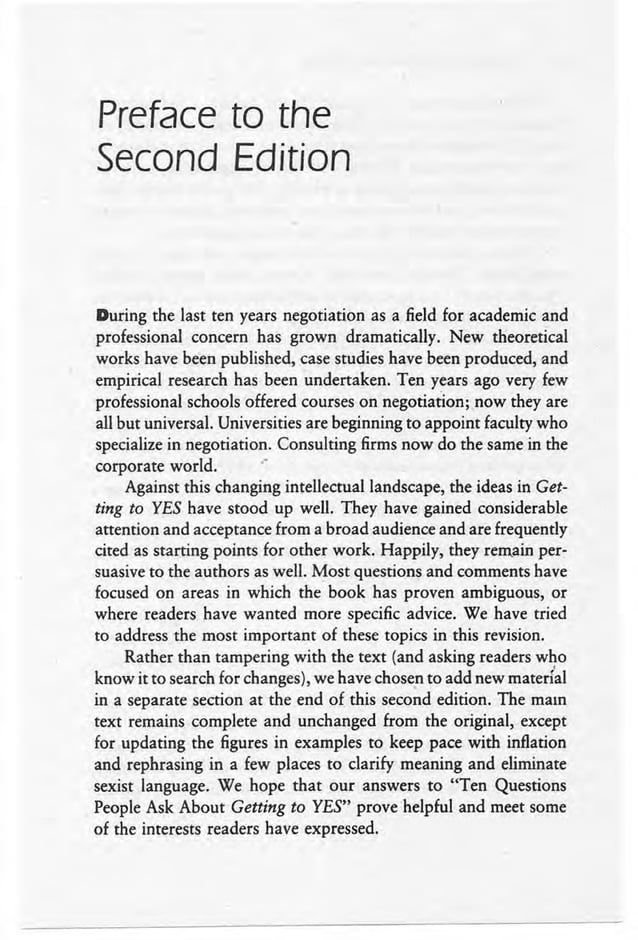 Getting to yes Book for Negotiation module | PDF