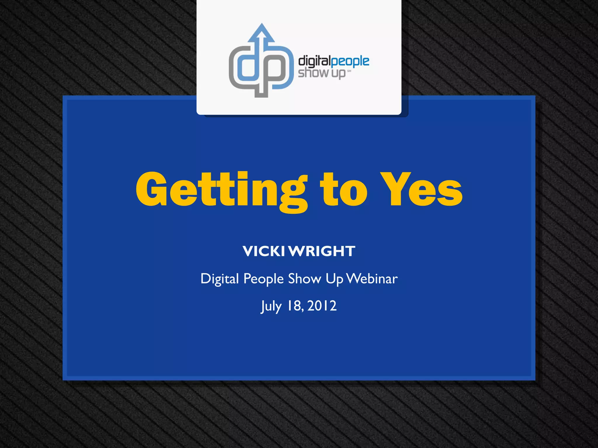 Getting To Yes Presentation | PPT