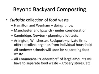 Getting to zero waste in Andover | PPTX | Food & Drink