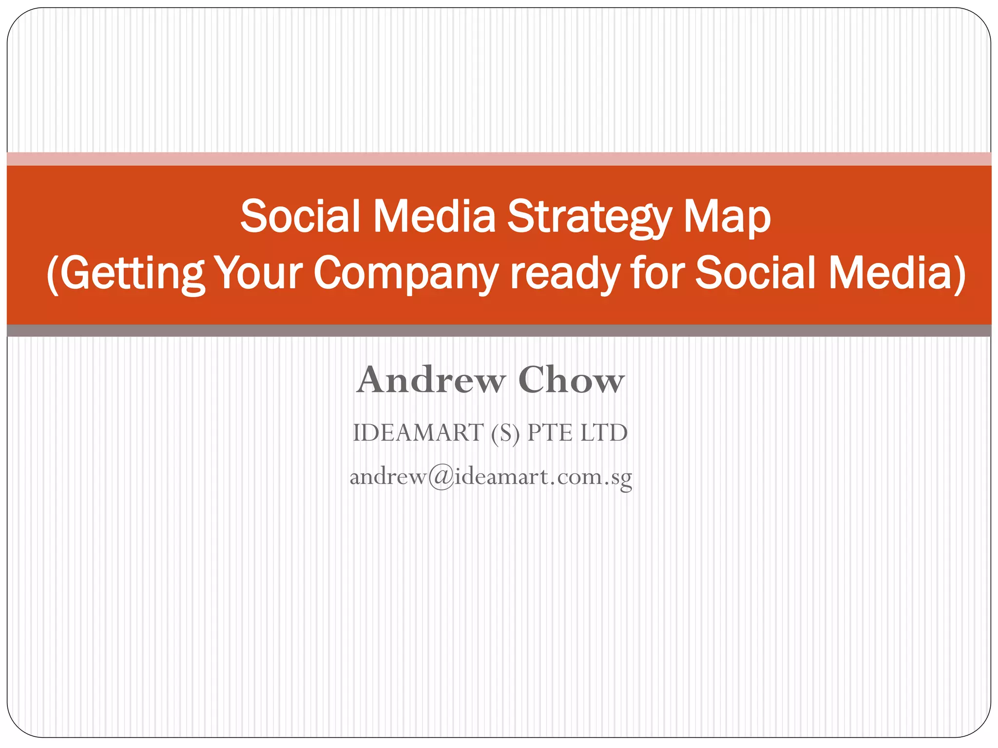 8-Step Social Media Strategy Map (getting your company ready for social ...
