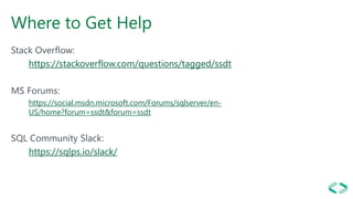 Getting Your DB Schema Under Control With SSDT.pptx