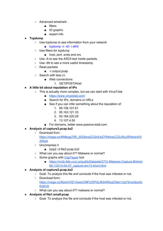 Getting your hands dirty: How to Analyze the Behavior of Malware Traffic / SEBASTIAN GARCIA [ATG ...