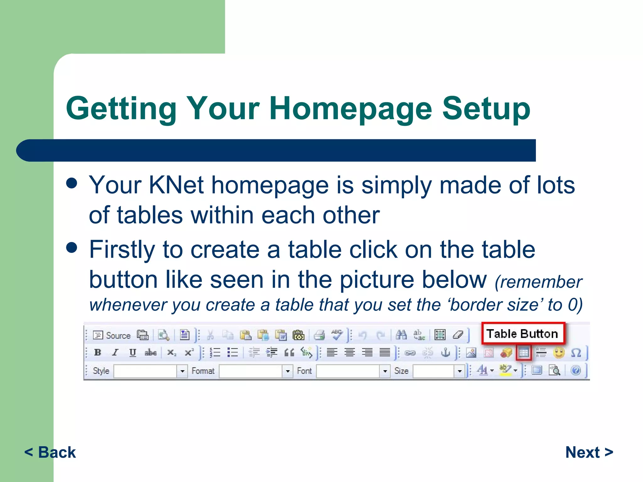 Getting Your Homepage Setup | PPT