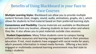 CTE Triton: Getting your Students Onboard with Blackboard 2020 | PPTX